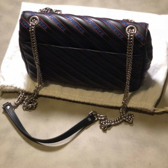 Balenciaga | Bags | Balenciaga Black Medium Bb Round Logo Charm Bag ...